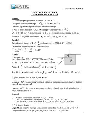 Correction td1 d'optique geometrique