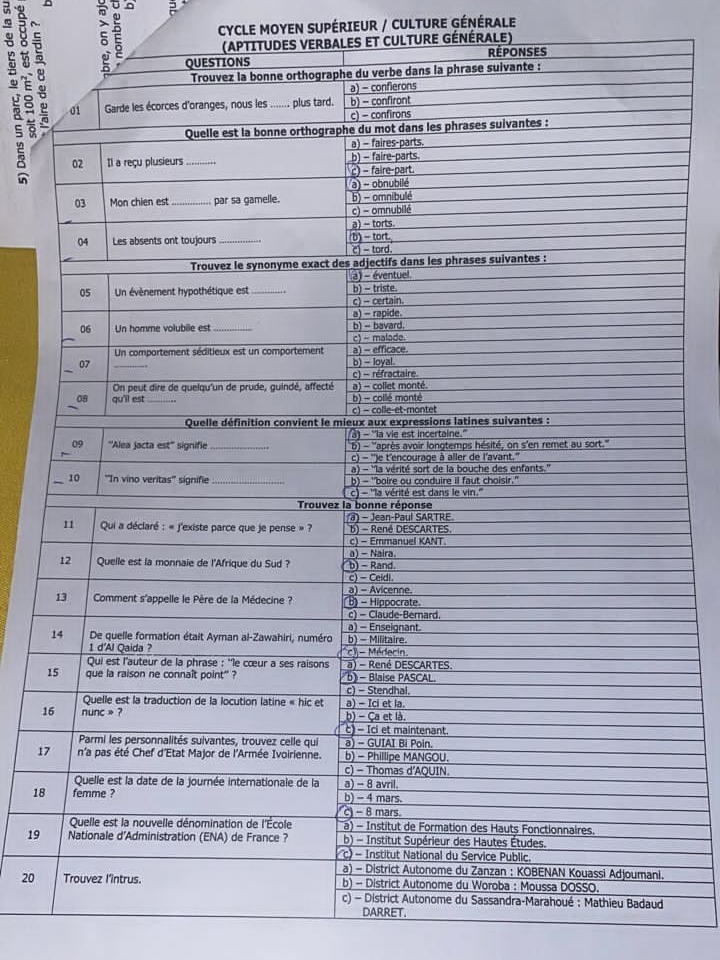 ENA 2022 SUJET D'APTITUDE VERBALE ET CULTURE GÉNÉRALE